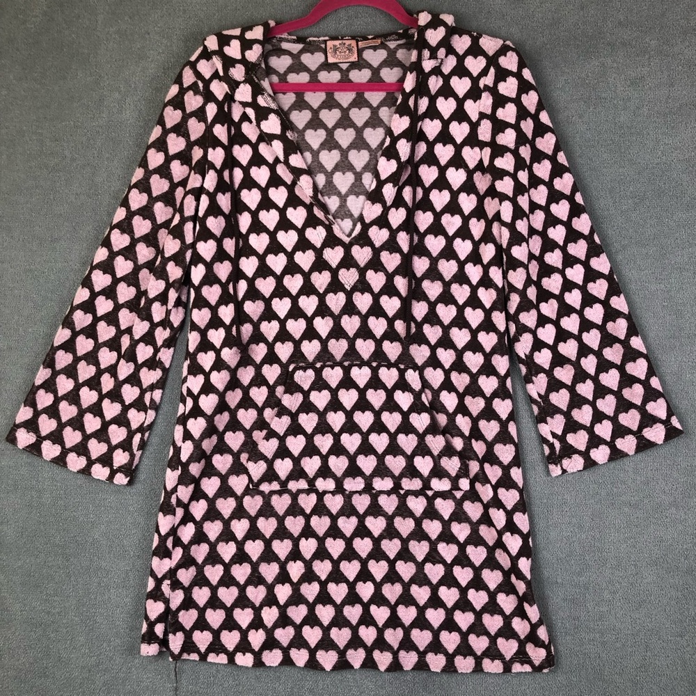 Juicy Couture Y2k Terry Cloth Swim Coverup Dress Hood… - Gem